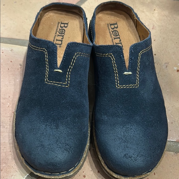 Born | Shoes | Born Womens Navy Slipon Clogsmules Shoes Size 85 Leather ...